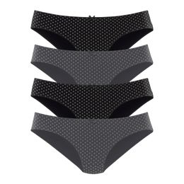 s.Oliver Damen Bikinislip, Gr. 40, schwarz, Obermaterial: 95% Baumwolle, 5% Elasthan, gemustert, Unterhosen, aus elastischer Baumwolle