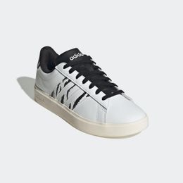 Damen Sneaker "GRAND COURT 2.0", adidas Sportswear, Gr. 36, schwarz-wei&szlig;, Synthetik, Textil, Schuhe, Design auf den Spuren des adidas Superstar