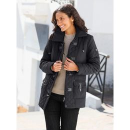 Casual Looks Damen Steppjacke, schwarz, Gr. 40, unifarben, 100% Polyester, Wattierung:100% Polyester, Jacken