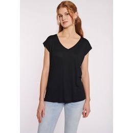 Haily's HAILY&rsquo;S Damen T-Shirt "SS M TP Pi44per", schwarz, Gr. L, unifarben, Jersey, Obermaterial: 65% Modal, 35% Polyester, Shirts