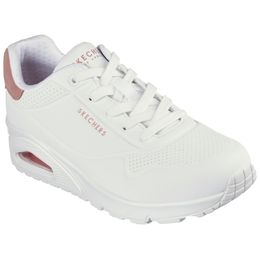 Skechers Damen Sneaker "UNO - POP BACK", Gr. 35, rosa, Lederimitat, Veloursleder, Schuhe, Freizeitschuh, Halbschuh, Schn&uuml;rschuh komfortabler