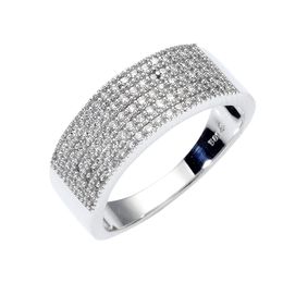 Damen Fingerring "585 Gold mit 85x Diamant zus. 0,25ct.", 019 (60,0), 0,25 P2 = erkennbare Einschl&uuml;sse, Gold, wei&szlig;, Diamonds by Ellen K., Gold,