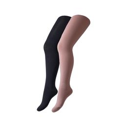 Camano M&auml;dchen Strumpfhose "Strumpfhose 2er Pack", Gr. 110, bunt, 75% Baumwolle, 22% Polyamid, 3% Elasthan, Strumpfhosen