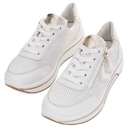 Ara Damen Sneaker "SAPPORO", Gr. 3,5, wei&szlig;, Glattleder, metallic, Schuhe, Freizeitschuh, Komfortschuh, Reha Schuh in H-Weite (= sehr weit)