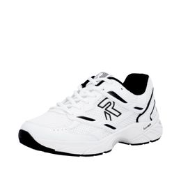 RIEKER SPORT Herren Sneaker, Gr. 41wei&szlig;, schwarz, Lederimitat, Textil, Schuhe, Freizeitsneaker, Halbschuh, Ugly-Schn&uuml;rer in bequemer Form