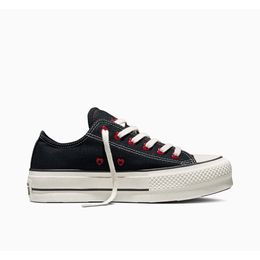 Converse Damen Sneaker "CHUCK TAYLOR ALL STAR LIFT", Gr. 36, schwarz, Textil, Schuhe, Valentine Love Edition