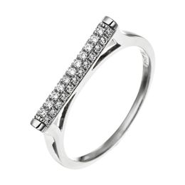 Jobo Damen Silberring, 50, Silber 925 (Sterlingsilber), silber, Silber 925 (Sterlingsilber), Fingerringe, 925 Silber mit Zirkonia