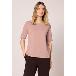 Street One Damen T-Shirt, rosa, Gr. 46, unifarben, Web, 100% Baumwolle, Shirts, aus reiner Baumwolle