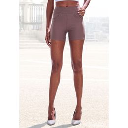 H.I.S. H.I.S Damen Shorts, Gr. 48, grau, Obermaterial: 70% Baumwolle, 25% Polyester, 5% Elasthan, Basic, Hosen, im Schlupfhosen Style