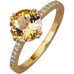 Firetti Damen Fingerring "Schmuck Geschenk Silber 925 Damenring Ring", 54, Silber 925 (Sterlingsilber), 1,7mm, gelb, Silber 925 (Sterlingsilber),