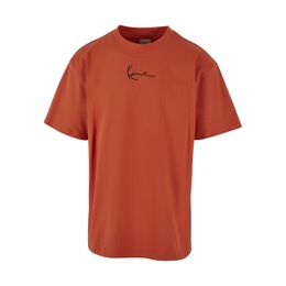 Kurzarmshirt Karl Kani "Karl Kani Herren", Jungen, Gr. XS, orange (schwarz orange), 100% Baumwolle, unifarben, normal, Rundhals, Shirts