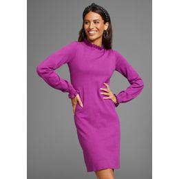 Laura Scott Damen Strickkleid, lila, Gr. 42, clean, unifarben, Strick, Obermaterial: 50% Viskose, 28% Polyester, 22% Polyamid, Kleider, aus