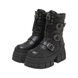 Buffalo Damen Stiefel "Buffalo GOSPHER BOOTIE TECH - VEGAN NAPPA", Gr. 41schwarz, Polyurethan, unifarben, Schuhe