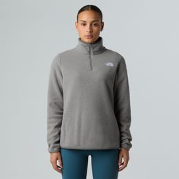 The North Face Damen Fleecepullover "W GLACIER FLEECE 1/4 ZIP JACKET"tnf mid grau heather, Gr. XS, Fleece, Obermaterial: 100% Polyester, Sweatshirts,