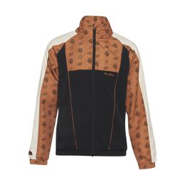Fubu Herren Trainingsjacke "Fubu Herren FM234-013-2 Fubu FB Initials Aop Block Track Jacket"schwarz, cognac, sanftes wei&szlig;, Gr. S, mehrfarbig, 100%