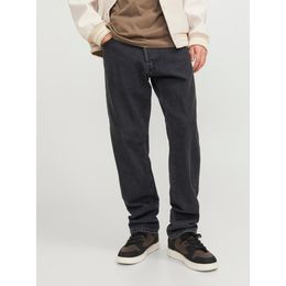 Jack & Jones JACK & JONES Herren Relax-fit-Jeans "JJICHRIS JJORIGINAL SQ 735 LN", grau, Gr. 32, Abriebeffekte, Denim/Jeans, Obermaterial: 100% Baumwolle, Jeans