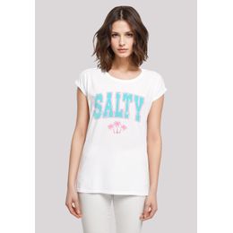F4NT4STIC Damen T-Shirt "Beach Summer Vacation Salty", wei&szlig;, Gr. XS, Obermaterial: 100% Baumwolle, Shirts, Premium Qualit&auml;t