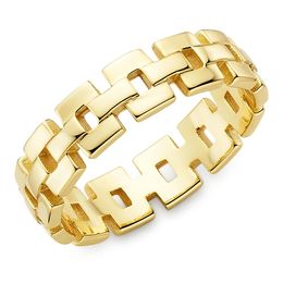 Damen Fingerring "Schmuck Geschenk Silbering strukturiert", 56, Silber 925 (Sterlingsilber), 5,5mm, gold, ANISTON JEWELRY & WATCHES, Silber 925