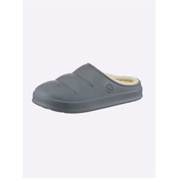 Heine Damen Pantolette, Gr. 38, grau, Schuhe