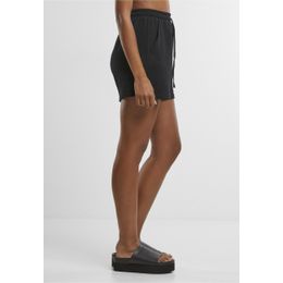 Urban Classics Damen Sweatshorts "Urban Classics Ladies Musselin Shorts"schwarz, Gr. XL, unifarben, 100% Baumwolle, Hosen