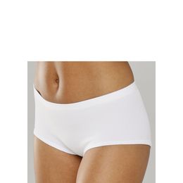 Lascana Damen Hipster, Gr. 44, wei&szlig;, Jersey, Obermaterial: 58% Baumwolle, 39% Polyamid, 3% Elasthan, Unterhosen, aus angenehm weicher Baumwolle