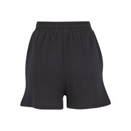 Urban Classics Damen Sweatshorts "Urban Classics Ladies Musselin Shorts"schwarz, Gr. XS, unifarben, 100% Baumwolle, Hosen