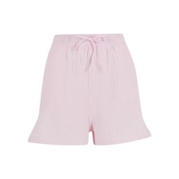 Urban Classics Damen Sweatshorts "Urban Classics Ladies Musselin Shorts"blushedrose, Gr. XXXL, unifarben, 100% Baumwolle, Hosen