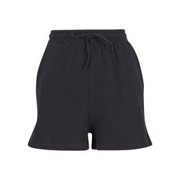 Urban Classics Damen Sweatshorts "Urban Classics Ladies Musselin Shorts"schwarz, Gr. 5XL, unifarben, 100% Baumwolle, Hosen