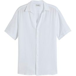 bonprix Herren Kurzarmhemd, wei&szlig;, Gr. 47, unifarben, Obermaterial: 100% Baumwolle, Hemden, regular fit Passform, aus reiner Baumwolle, unifarben,