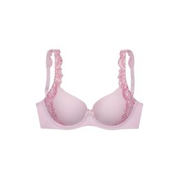 Lascana Damen Schalen-BH "Wanda", Gr. 100, rosa, Spitze, , BHs, mit B&uuml;gel und mit seitlicher Stickerei Spitze, Dessous