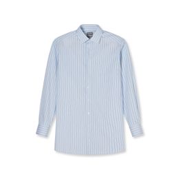 OLYMP Herren Businesshemd "OLYMP Luxor 24/Seven, Comfort Fit, New Kent", blau, Gr. 43, 64% Baumwolle, 27% Polyester, 9% Elasthan, Hemden