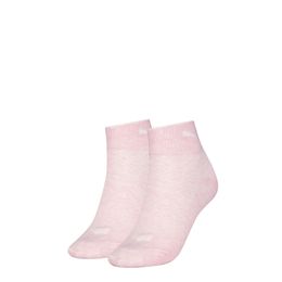 Puma Damen Kurzsocken "Puma WOMEN QUARTER 2P", Gr. 39, rosa, Obermaterial: 65% Baumwolle, 22% Polyester, 10% Polyamid, 3% Elasthan, Socken,