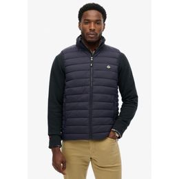 Superdry Herren Steppweste "Fuji Lite Padded Gilet"eclipse navy, Gr. L, unifarben, Steppware, Obermaterial: 100% Nylon, Westen, Steppware, normal