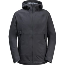 Jack Wolfskin Herren Fahrradjacke "BIKE COMMUTE MONO JKT M", grau, Gr. L, OBERMATERIAL: 100% POLYESTER; Futter: 100% POLYESTER, Jacken