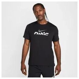 Nike UV Miler Dri-FIT Flash kurzarm Laufshirt Herren 010 - black/reflective silv M