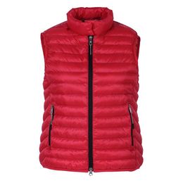 Fuchs & Schmitt FUCHS SCHMITT Damen Steppweste, rot, Gr. 50, unifarben, Web, Obermaterial: 100% Polyester, Westen, Stehkragen, Regular Fit, Rei&szlig;verschlusstaschen