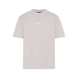 HUGO BLUE Herren T-Shirt "Nalono"light, pastel lila535, Gr. XL, Single Jersey, Obermaterial: 100% Baumwolle, Shirts, mit Logodruck, Oversized Look