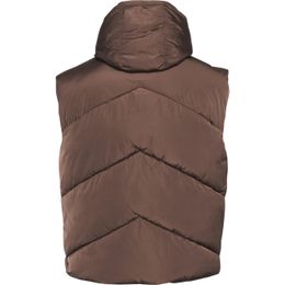 Karl Kani Damen Steppweste "Karl Kani Unisex KM234-027-1 KK Chest Signature Puffer Vest", braun, Gr. XXS, 100% Polyester, Westen