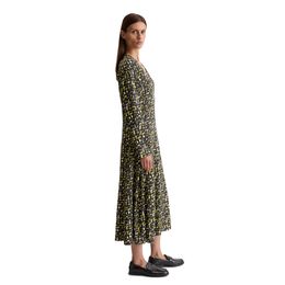 Marc O'Polo MARC O'POLO Damen Druckkleid "aus Viskose-Stretch-Satin"medium gr&uuml;n, Gr. 36, bedruckt, Obermaterial: 99% Viskose, 1% Elasthan, Kleider