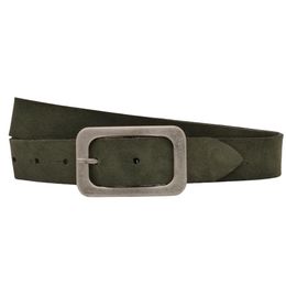 AnnaMatoni Damen Lederg&uuml;rtel "AnnaMatoni Damen Lederg&uuml;rtel in hochwertigem Velour Leder 3cm"olive 560, Gr. 115, 100% Leder, G&uuml;rtel