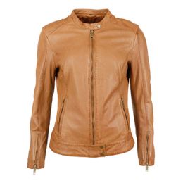 JCC Damen Lederjacke "31024027", braun, Gr. XL, Obermaterial: 100% Leder; Futter: 100% Polyester, Jacken