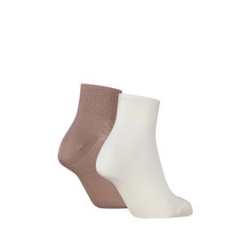 Puma Damen Kurzsocken "Puma WOMEN QUARTER 2P", Gr. 39, braun, Obermaterial: 65% Baumwolle, 22% Polyester, 10% Polyamid, 3% Elasthan, Socken,