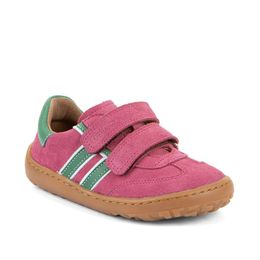 Barfu&szlig;schuh froddo "Barefoot F-Motion", Jungen, Gr. 25, pink, Textil, Veloursleder, Schuhe Barfu&szlig;schuh, Freizeitschuh, Sneaker mit Klettverschluss
