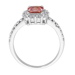 Damen Silberring "Ziersteine, Zirkonia wei&szlig;, Silber 925", 56, Silber 925 (Sterlingsilber), orange, Giorgio Martello MILANO, Silber 925