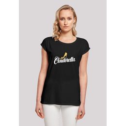 F4NT4STIC Damen T-Shirt "Cinderella Aschenputtel Shoe Logo", schwarz, Gr. 4XL, Obermaterial: 100% Baumwolle, Shirts, Print