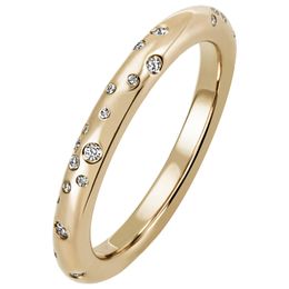 Jobo Damen Diamantring, 50, SI = kleine Einschl&uuml;sse, Diamanten Gelbgold 585, gelb, Diamanten, Gelbgold 585, Fingerringe, 585 Gold mit 34 Diamanten