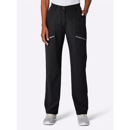 Catamaran Damen Trekkinghose, schwarz, Gr. 46, unifarben, 93% Polyester, 7% Elasthan, Paspelierung:100% Polyester, Hosen