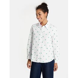 LIEBLINGSST&Uuml;CK LIEBLINGSST&Uuml;CK Damen Hemdbluse "RadunaL", wei&szlig;, Gr. 44, bestickt, gemustert, mehrfarbig, Web, Obermaterial: 100% Baumwolle, Blusen, mit verspielter