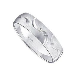 Firetti Damen Trauring "Schmuck Geschenk Hochzeit Ehering Trauring "Ich liebe Dich"", 21, 0,01 SI = kleine Einschl&uuml;sse mit Brillant, Silber 925