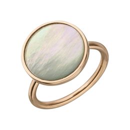 Jobo Damen Fingerring, 50, Silber 925 (Sterlingsilber), rosa, Silber 925 (Sterlingsilber), Fingerringe, 925 Silber ros&eacute;gold vergoldet mit